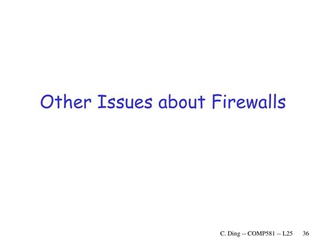 PPT Lecture 25 Firewalls PowerPoint Presentation Free Download ID 1011696