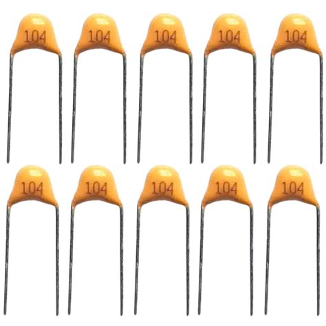 0 1 Uf 50v Ceramic Capacitor Pack Of 10 Robocraze
