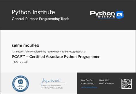 Python Pcap Certification Programming Cybersecurity Learningjourney Mouheb Selmi 11