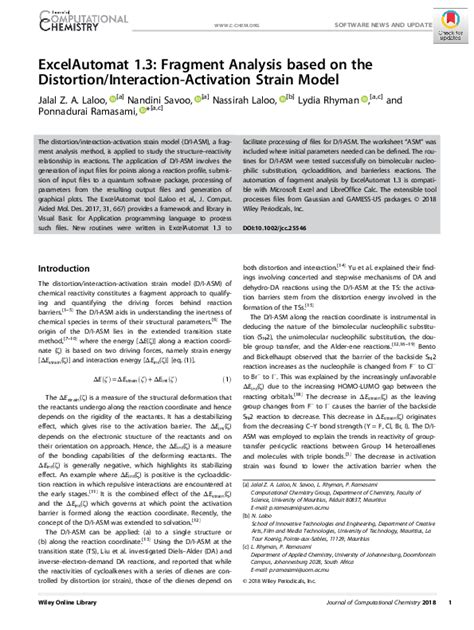 Pdf Excelautomat 13 Fragment Analysis Based On The Distortion