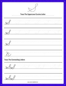 How To Write A Cursive Capital S