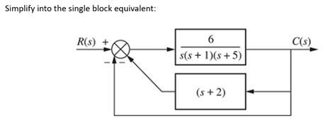 Solved Simplify Into The Single Block Equivalent Chegg Com