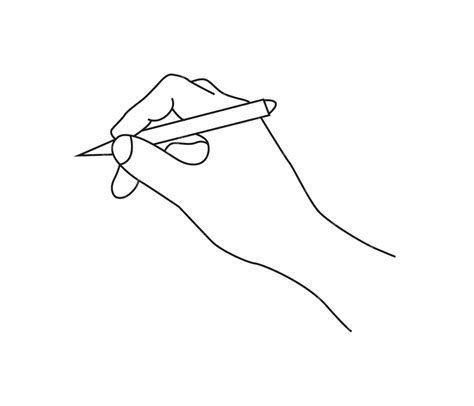 Premium Vector Vector Continuous Line Drawing Of Hand Holding Pen