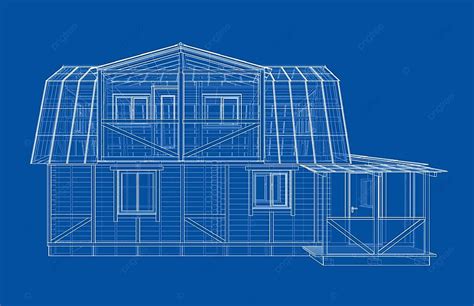 House Sketch Vector Rendering Of 3d Exterior Timbered Residential Vector Exterior Timbered