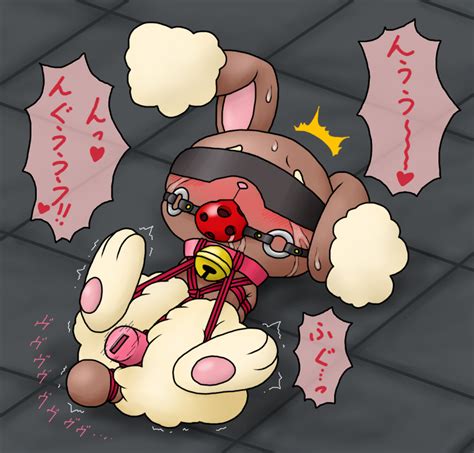 Rule 34 Agnaktor Pixiv Ball Gag Blindfold Blush Bondage Buneary