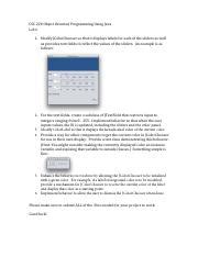 Lab Pdf CSC Object Oriented Programming Using Java Lab Modify JColorChooser So That