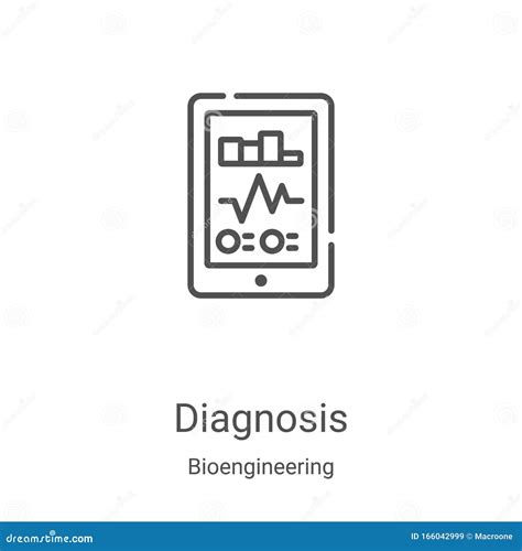 Diagnosis Icon Vector From Bioengineering Collection Thin Line Diagnosis Outline Icon Vector