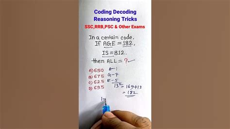 Coding Decoding Coding Decoding Reasoning Tricks Reasoning For Ssc Gd Shorts Youtube