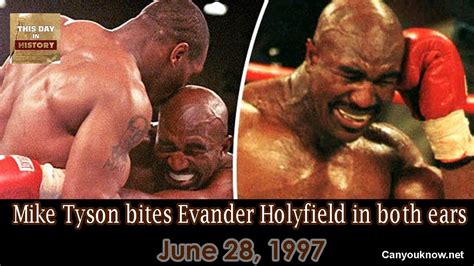 Mike Tyson Bites Off Chunk Of Evander Holyfields Ear In World Title