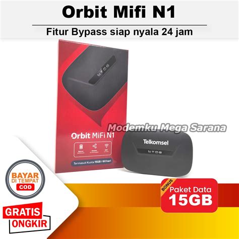 Jual Telkomsel Orbit Mifi N1 Portable Modem Wifi 4g Bonus Data Fitur Bypass Shopee Indonesia