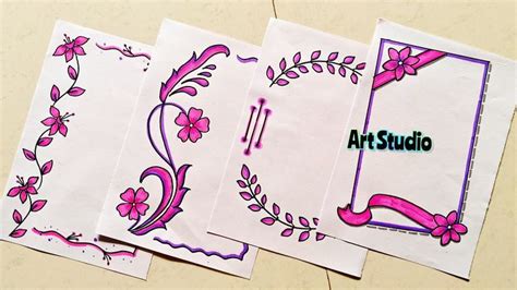 Handmade Border Designs For Project Work