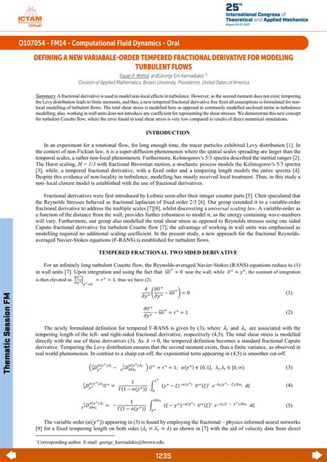Pdf Defining A New Variable Order Tempered Fractional Derivative For