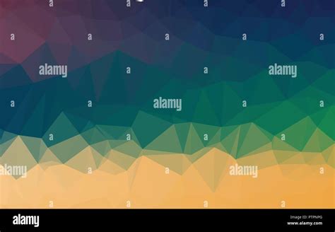 Abstract Colorful Low Poly Vector Background With Warm Gradient Futuristic Pattern Stock Vector