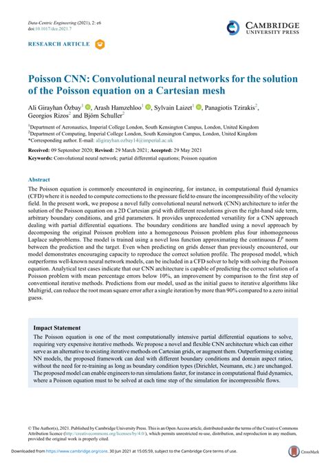 pdf poisson cnn convolutional neural networks for the solution of