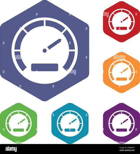 Speedometer Icons Set Stock Vector Image And Art Alamy