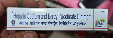 Ointment Of Heparin Sodium And Benzyl Nicotinate20 Gm Api Generic