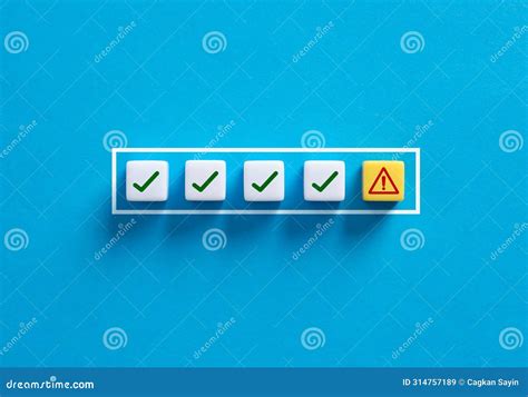 Detection Of An Error During The Verification Process Stock Image