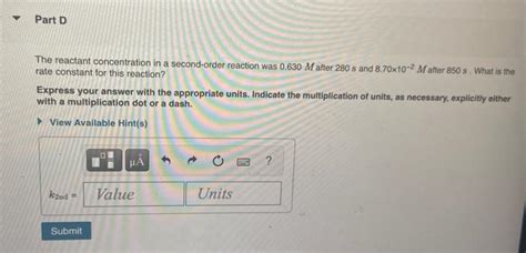 What Was The Initial Reactant Concentration For The