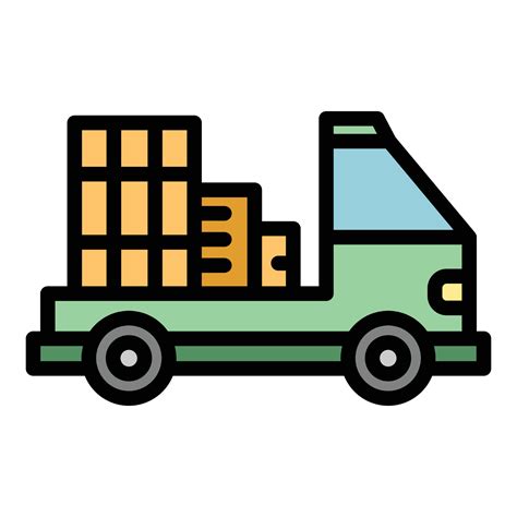 Adress Relocation Icon Color Outline Vector 15067129 Vector Art At Vecteezy