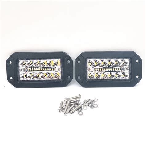 1 쌍 6 인치 플러시 마운트 Led 작업 조명 포드 스팟 플러드 빔 운전 램프 12v 24v라이트 바수월한 작업 Aliexpress