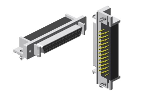 Single Scsi Connector Port Female Tht 90°
