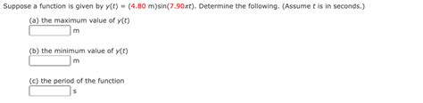 Solved Suppose A Function Is Given By Y T Chegg
