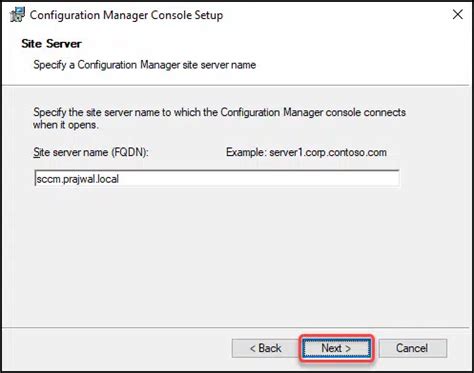 Install ConfigMgr Console Using ConsoleSetup Prajwal Org