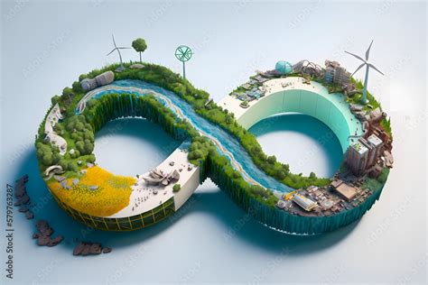 Infinity Sign Made Out Of Multiple Environment Cross Section With