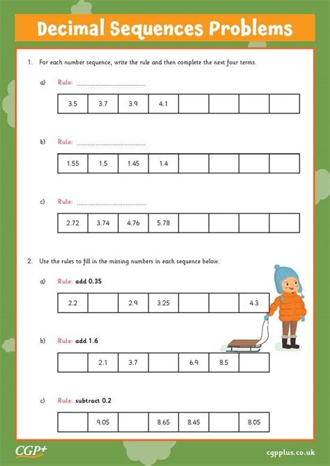 Decimal Sequence Problems Year 5 Cgp Plus
