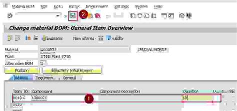 How To Create Display Change BoM In SAP SD