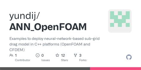 Github Yundijannopenfoam Examples To Deploy Neural Network Based Sub Grid Drag Model In C