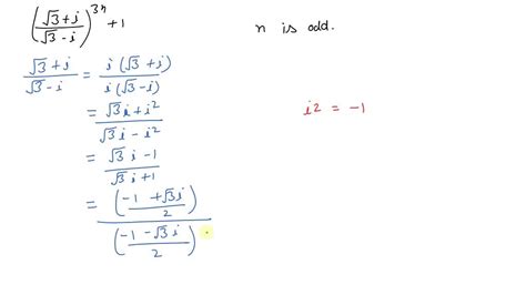 SOLVED If n is odd then the value of the expression 3 i 3 i 1 is a ω b ω 2 c