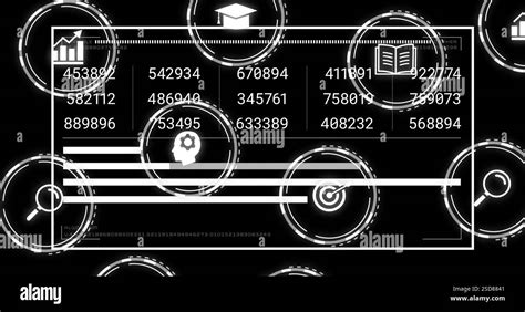 Data Processing And Analytics Image Over Various Icons And Numerical