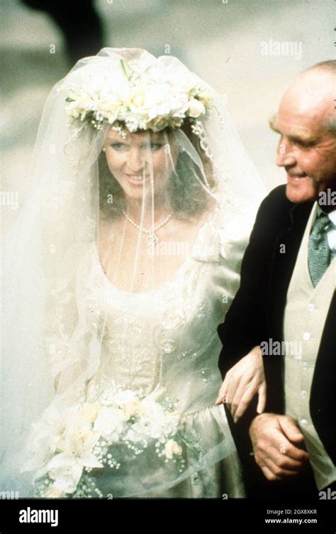 Major Ron Ferguson Takes His Daughter Sarah Ferguson Up The Aisle Of