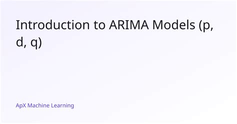 Introduction To Arima Models P D Q
