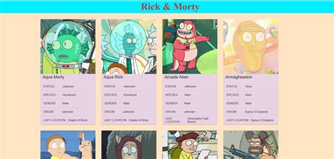 GitHub Tasos0866 Rick Morty App All The Characters From Rick Morty