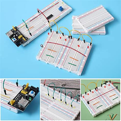 deyue breadboard set prototype board 6 pcs 400 pin solderless board