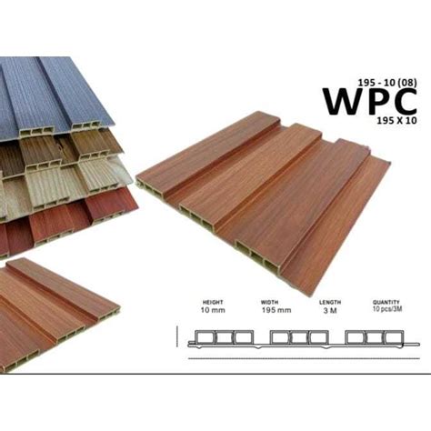 Jual Wpc Wallpanel Tanpa Laminasi Type 195 10 Tebal 1 Cm Shopee Indonesia