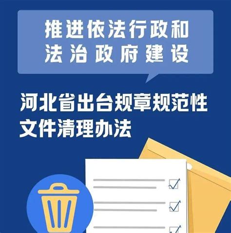 图解丨推进依法行政和法治政府建设 河北省出台规章规范性文件清理办法 张永忠 通知 王秋雯