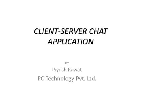 Client Server Chat Application