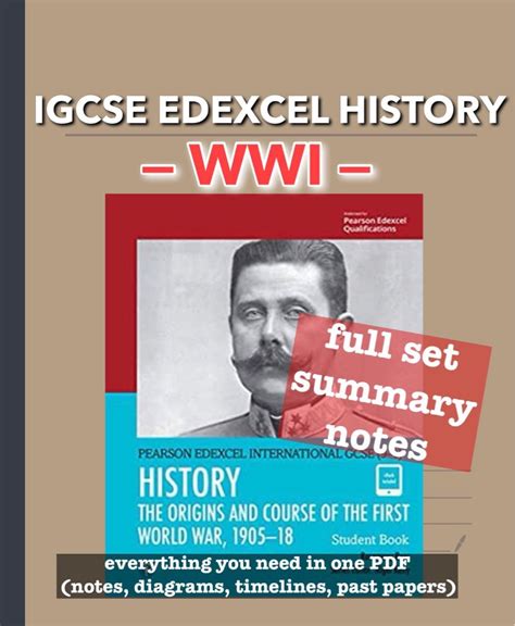 IGCSE EDEXCEL HISTORY WWI FULL NOTES FROM ALL CHAPTERS Clear And