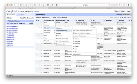 Chapter 10 Open Refine The Wipo Manual On Open Source Patent Analytics 2nd Edition