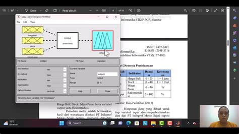 Tutorial Fuzzy Logic Dengan Mathlab Youtube