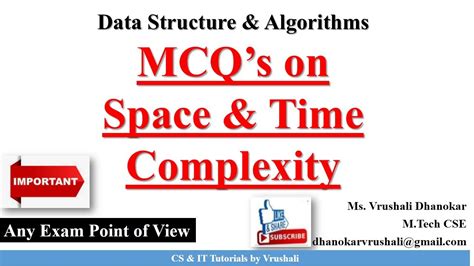 Dsa Mcq Part 8 Mcqs On Space And Time Complexity With Answers Data Structure And Algorithms