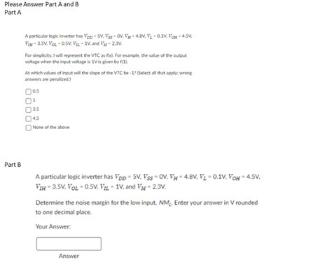 Solved Please Answer Part A And Bpart Aa Particular Logic