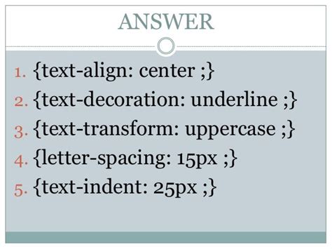 Css Text Property