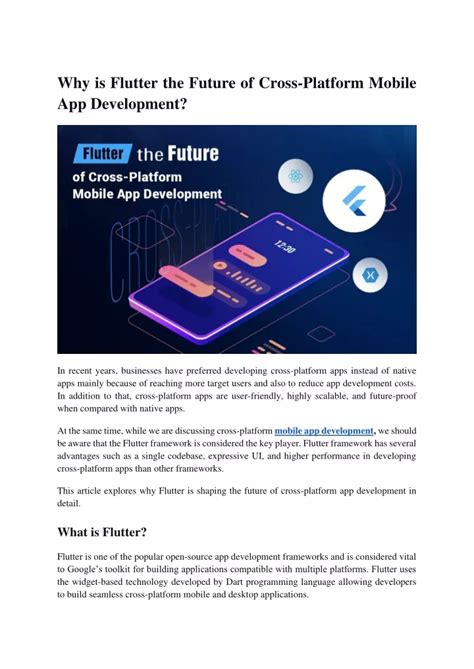 Ppt Why Is Flutter The Future Of Cross Platform Mobile App Development Powerpoint