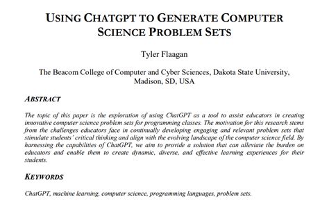 using chatgpt to generate computer science problem sets