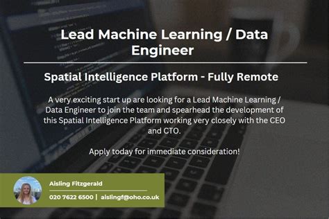 Aisling Fitzgerald On Linkedin Machinelearning Ml Hiring Spatialintelligence Pythonjobs