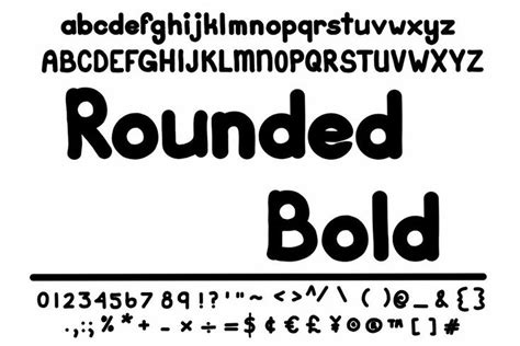 Rounded Bold Block Letter Font